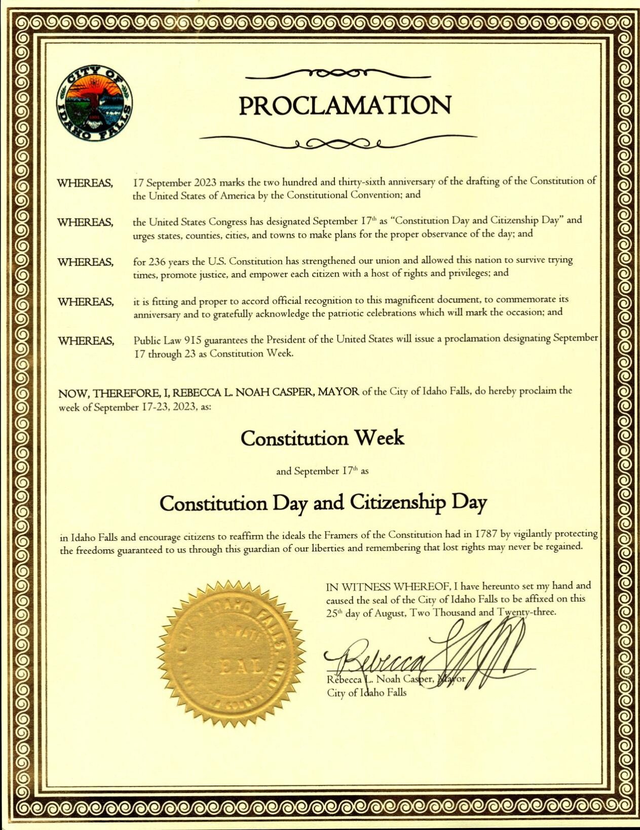 U.S. Constitution’s 236th anniversary commemorated by community | Local ...