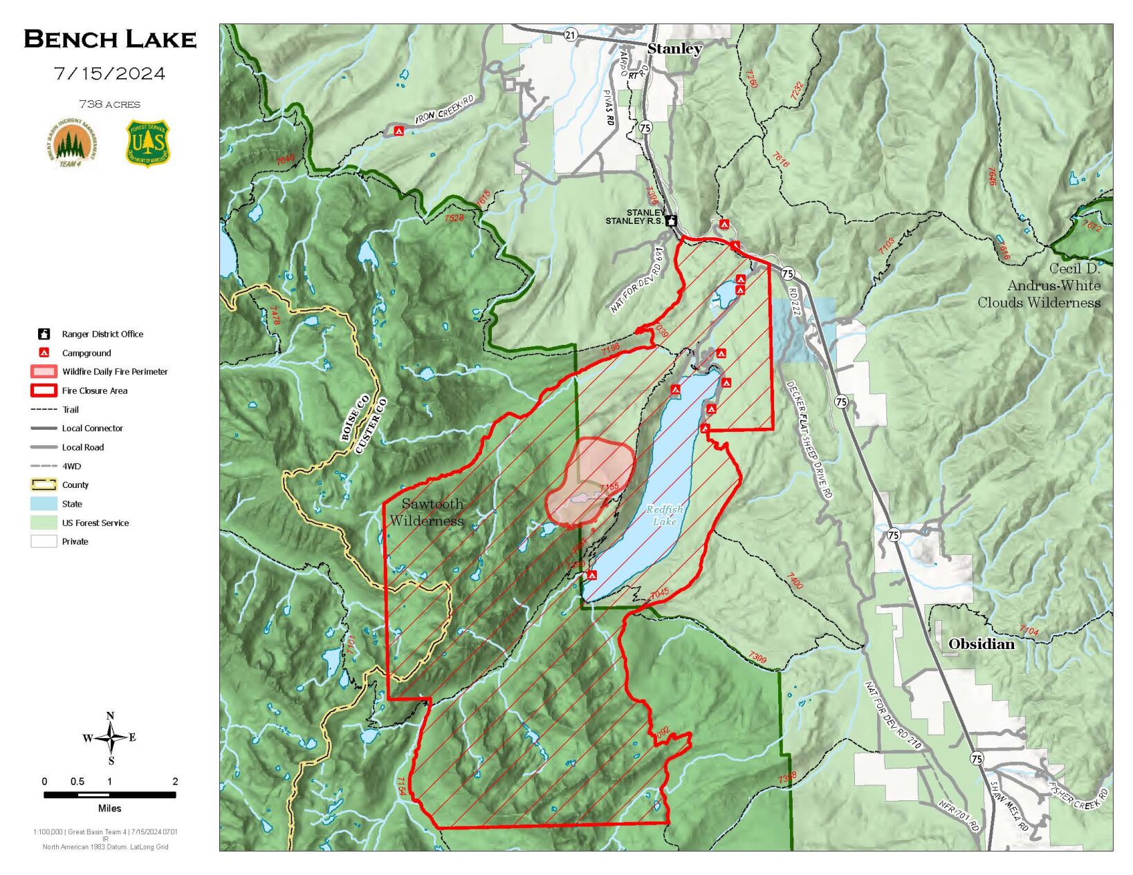 Bench Lake Fire grows to 738 acres | News | postregister.com