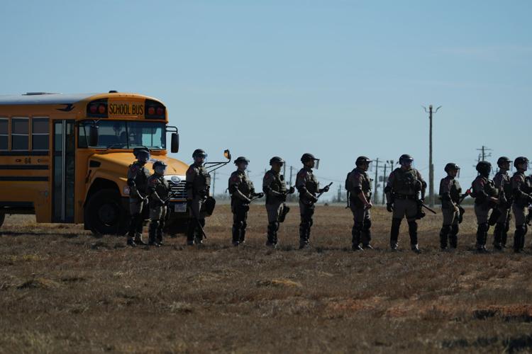 Police deploy chemical irritants at protesters gathered outside Texas ...