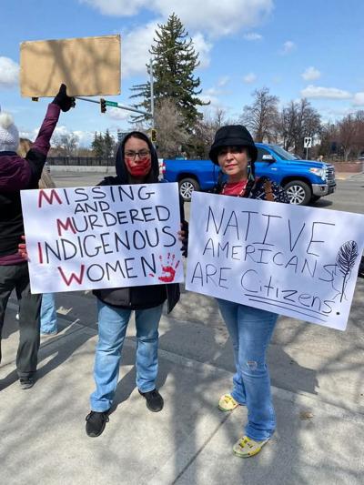 Demonstration for missing and murdered indigenous women coming to I.F ...