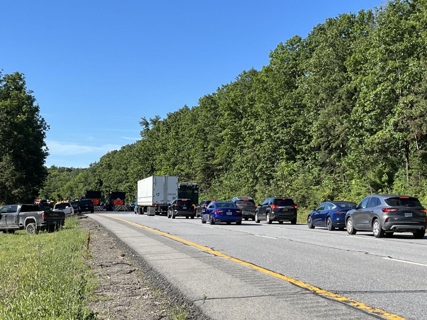 Northway rollover crash Exit 18