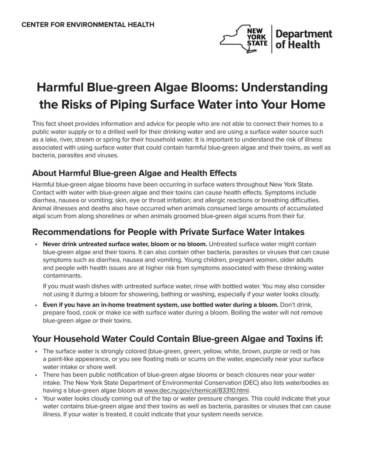 Understanding harmful algal blooms and their impact on drinking water