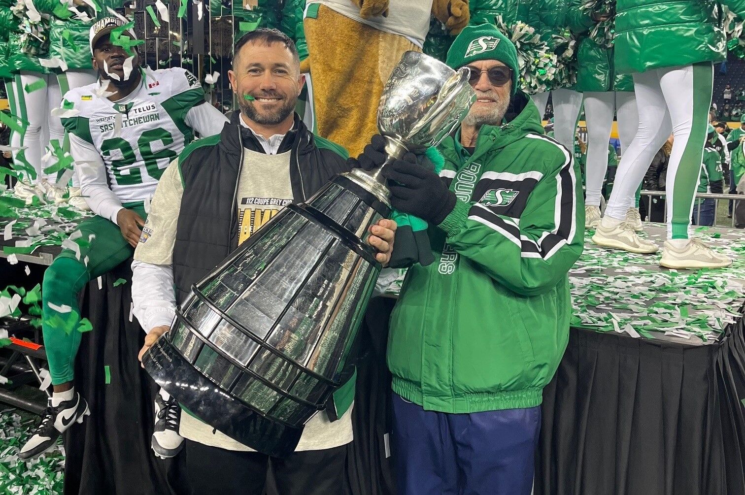 Former area coach Jeff Higgins part of Grey Cup championship