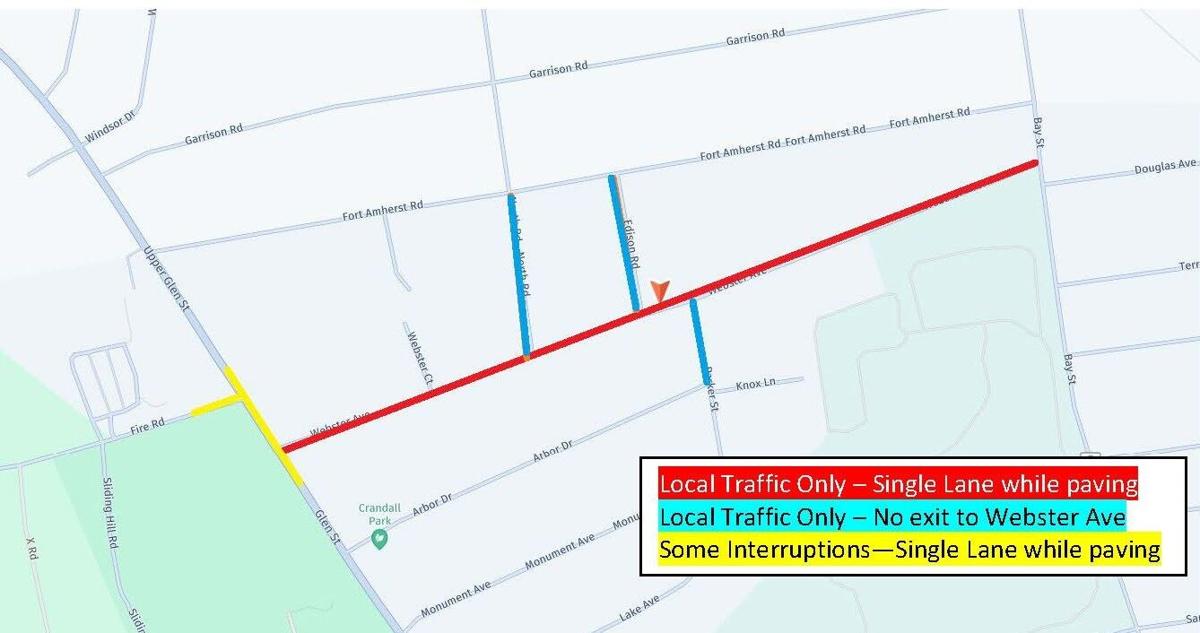 Glens Falls road work advisory