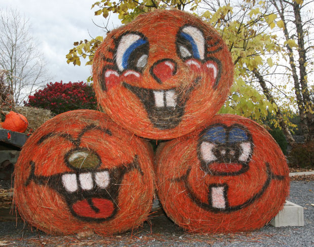 Who says hay is just for horses? Nursery staff creates art out of bales