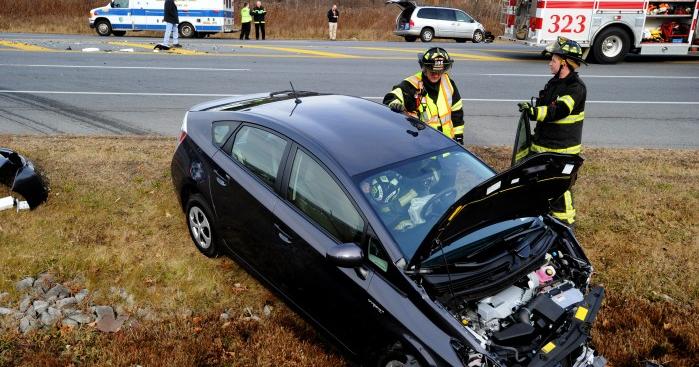 Two hurt in head-on crash on Quaker Road