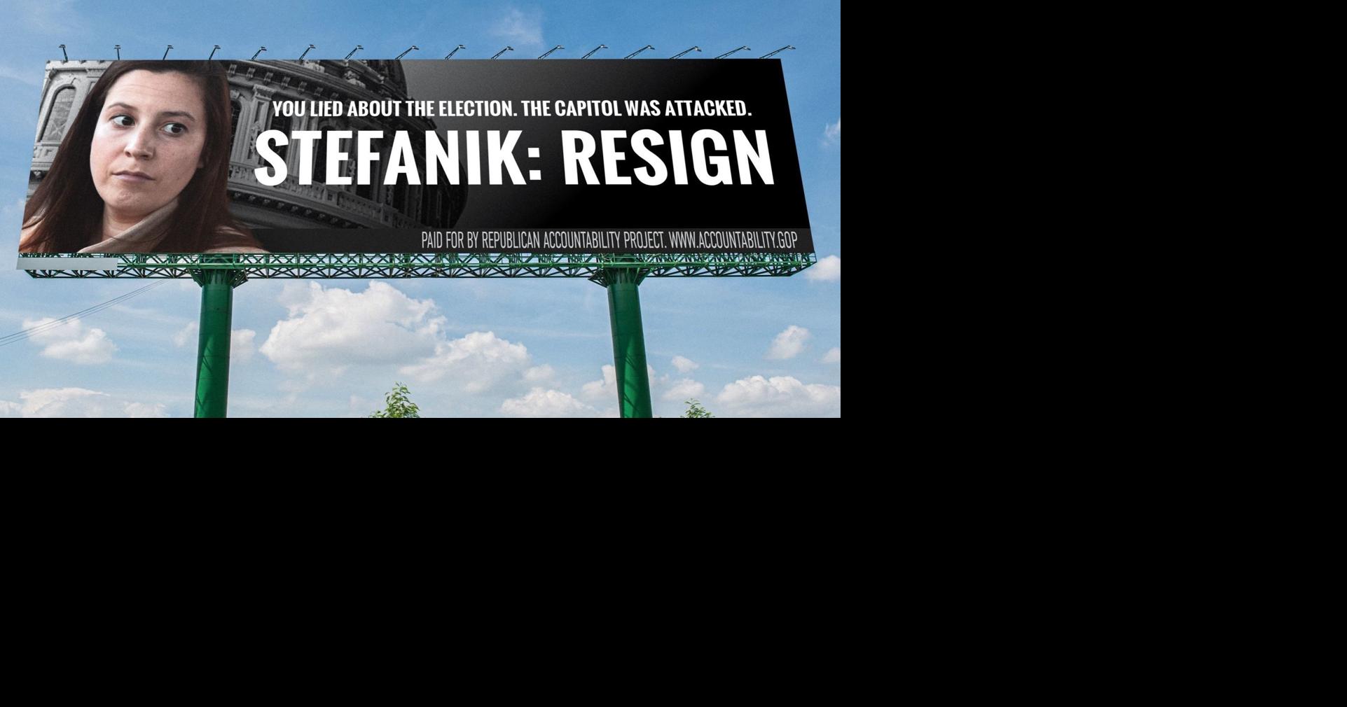 Billboard Campaign Calls On Stefanik To Resign