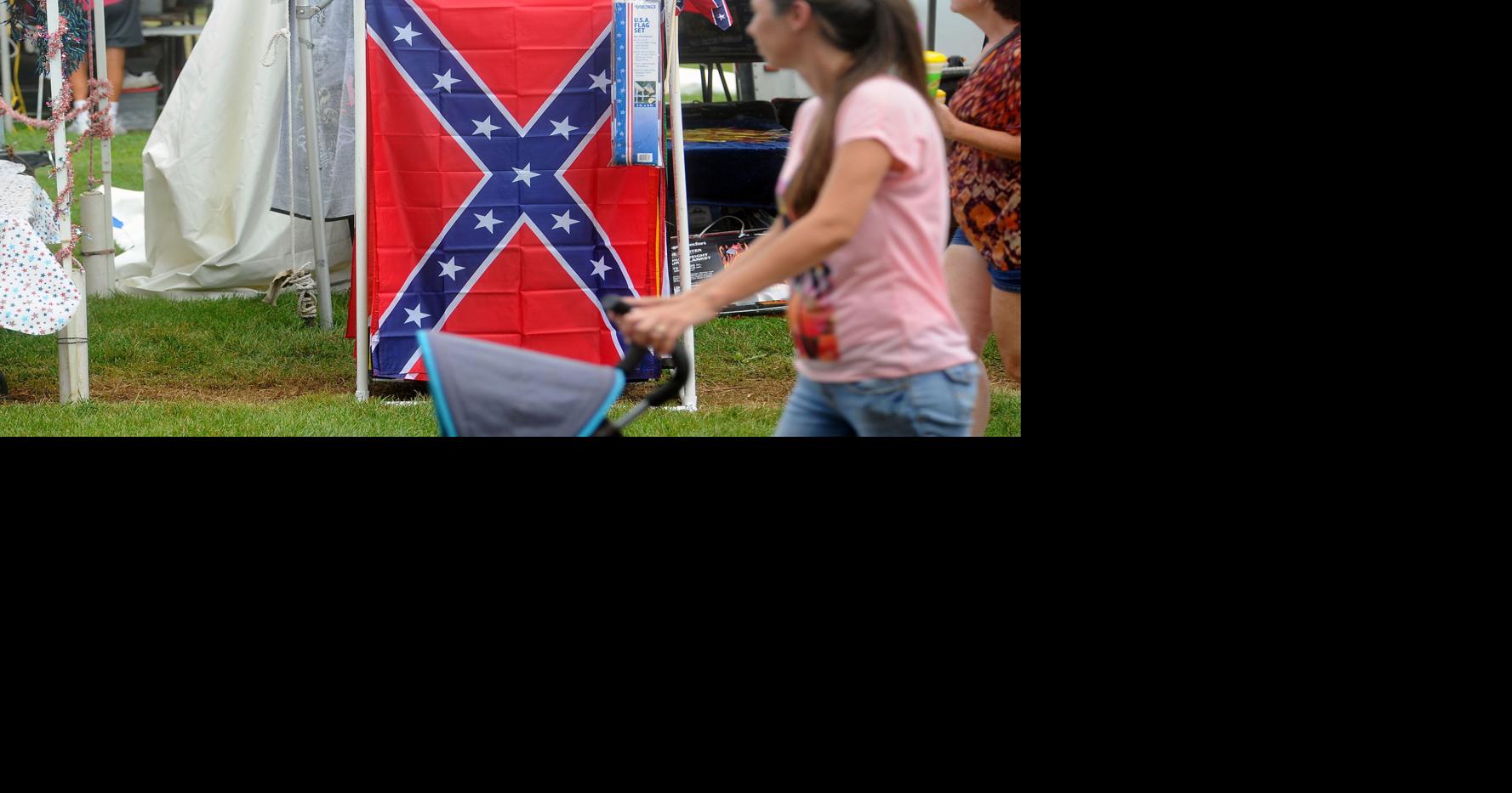 Two residents ask fair to ban Confederate flags