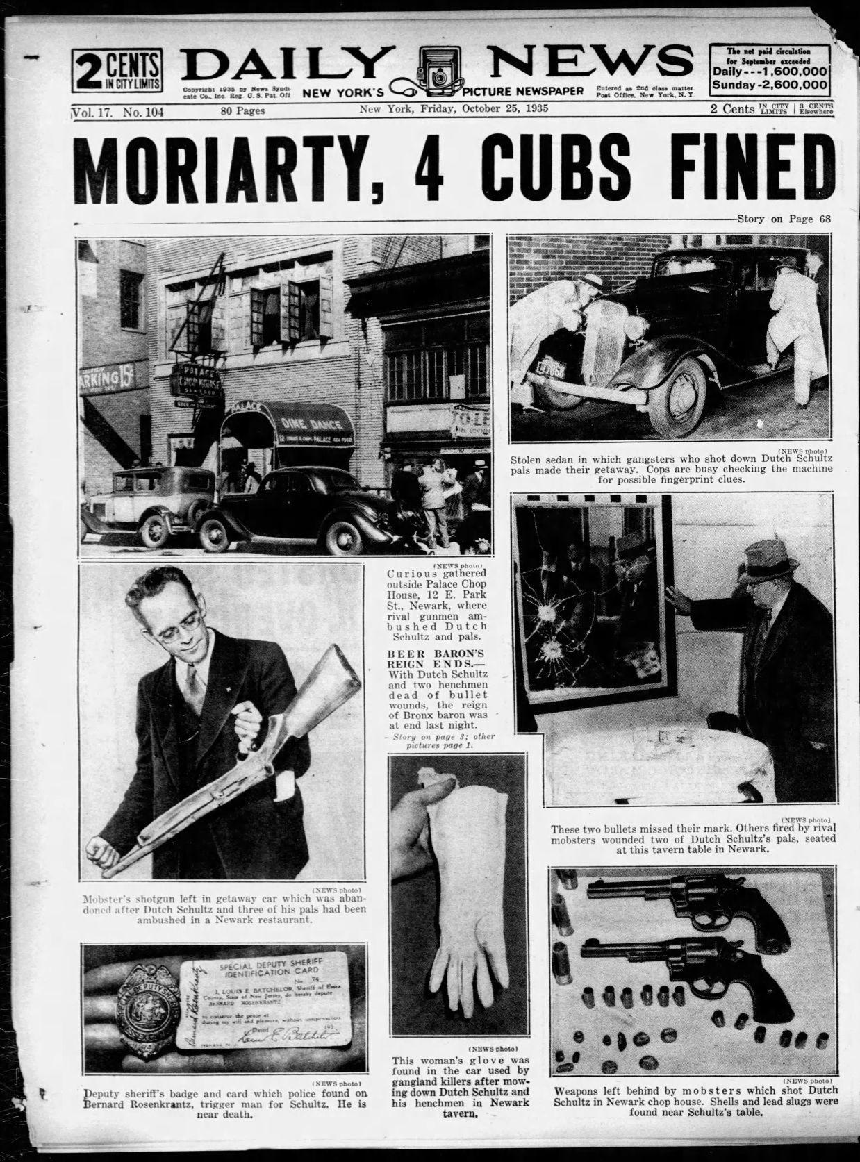 Dutch Schultz newspaper clippings