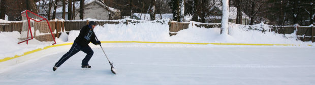 Ice by the yard: Families enjoy skating on homemade rinks