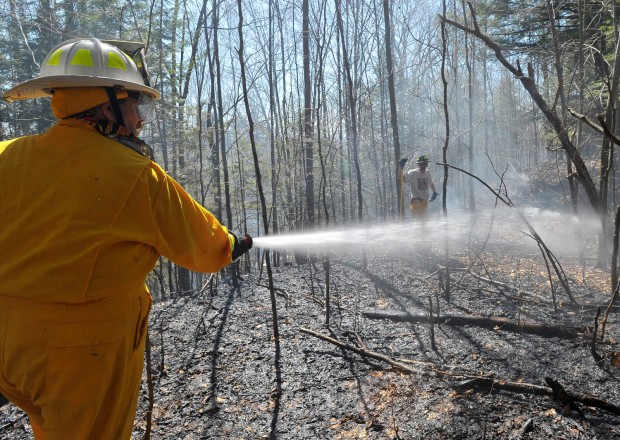 Power lines cause brush fire
