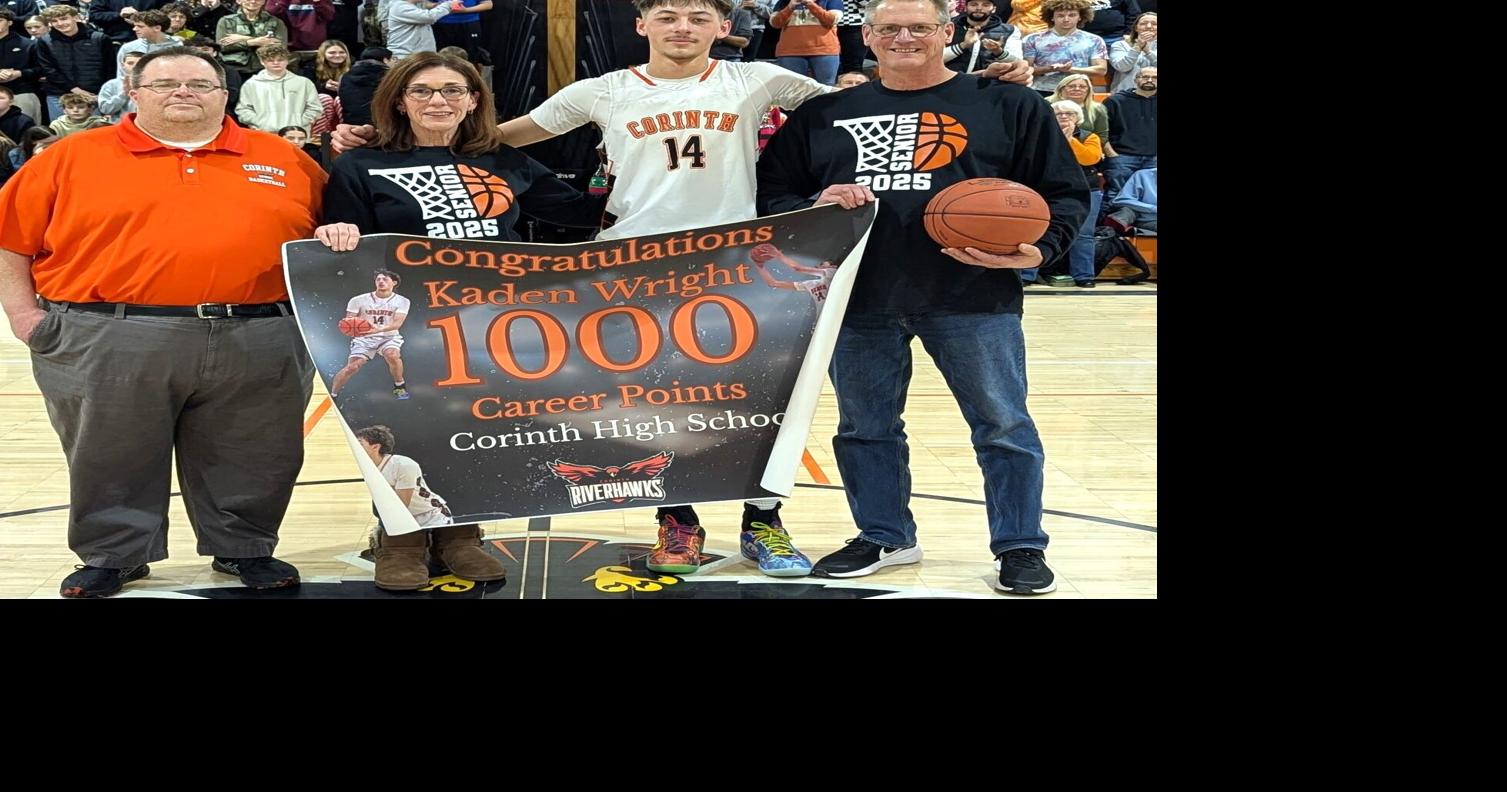 Corinth's Kaden Wright scores 1,000th point in basketball