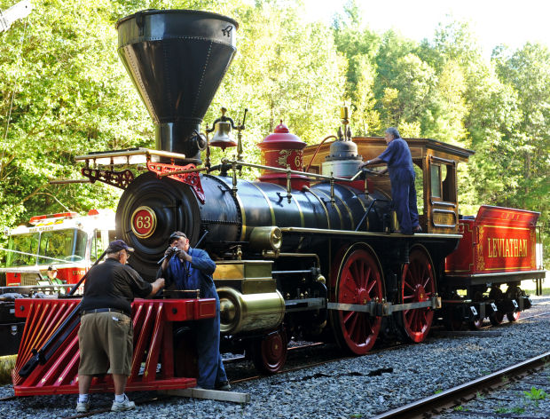 Leviathan No. 63 steam engine assembled at Corinth depot
