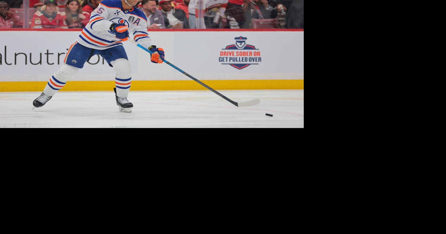 Jun 12, 2025; Sunrise, Florida, USA; Edmonton Oilers defenseman Darnell ...