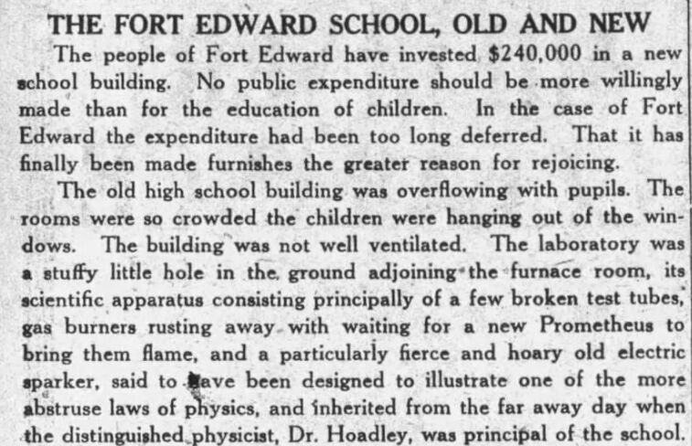 Fort Edward High School marks 100 years since groundbreaking