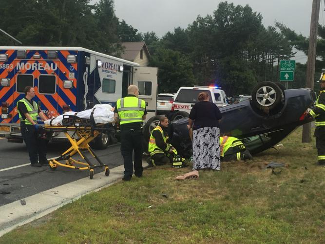 One hurt in Moreau rollover crash