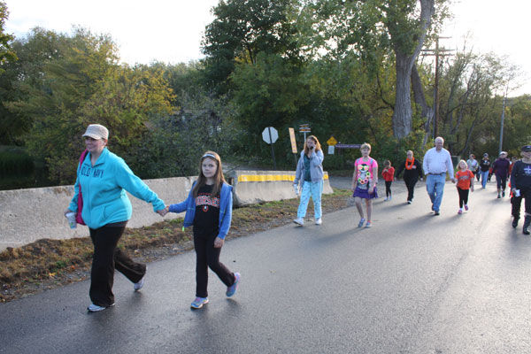 Students use feet to get to school