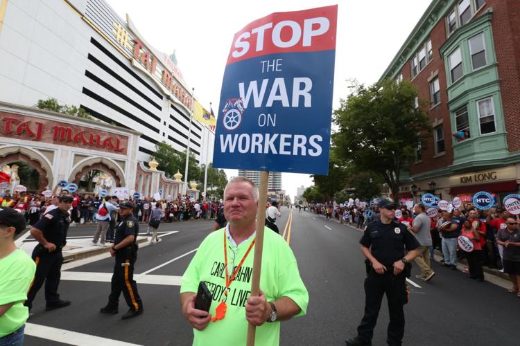 Local 54 members protest, get arrested outside Taj Mahal