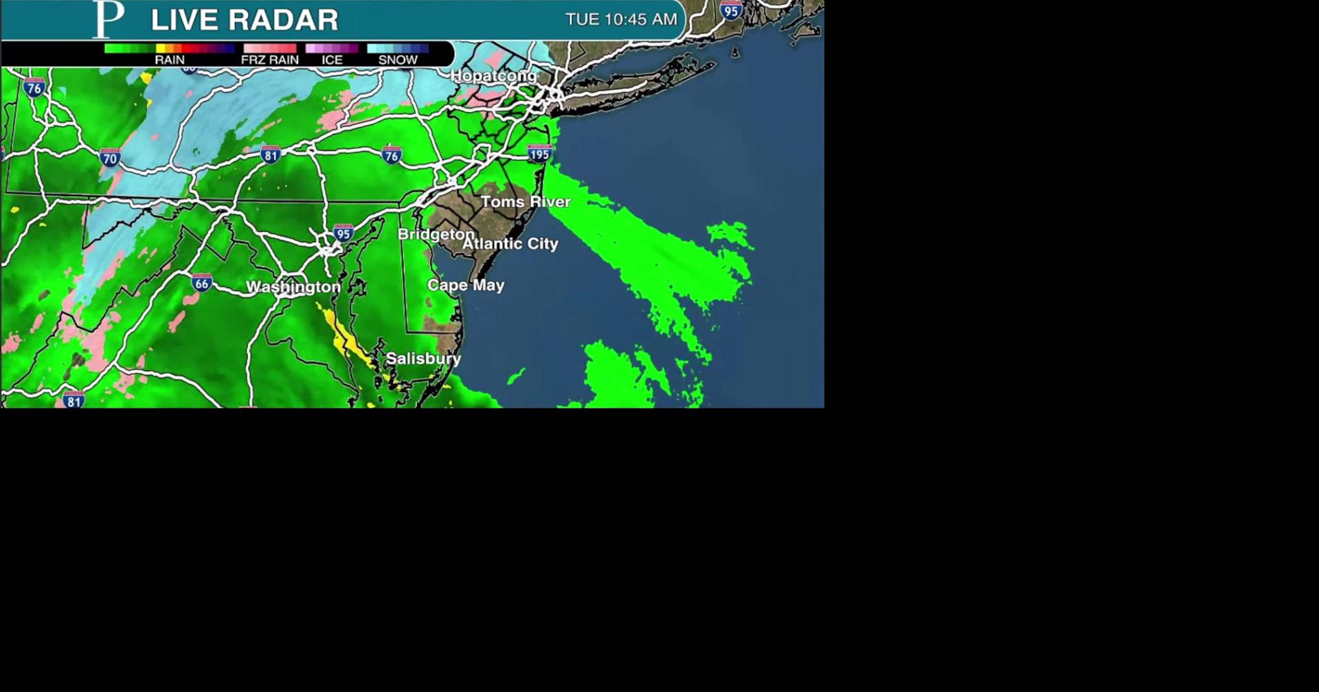 What radar looked like during the Jan. 9-10, 2024 storm