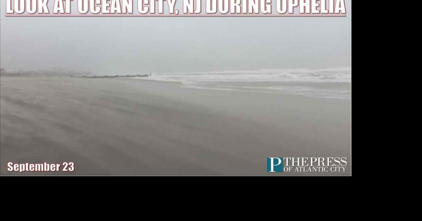 Ocean City, NJ beach video of Tropical Storm Ophelia
