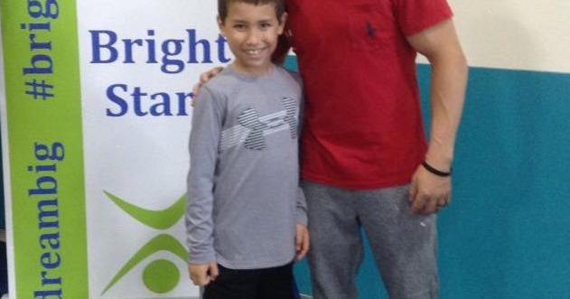 Olympian/Ninja Warrior Jonathan Horton visits Bright Stars