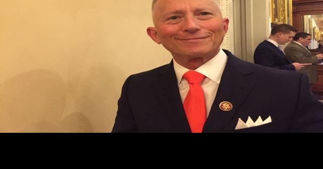 Congressman Jeff Van Drew with lapel pin