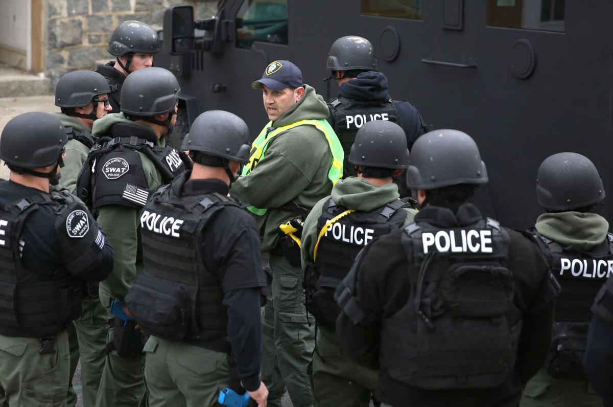 Atlantic City SWAT train in abandoned building
