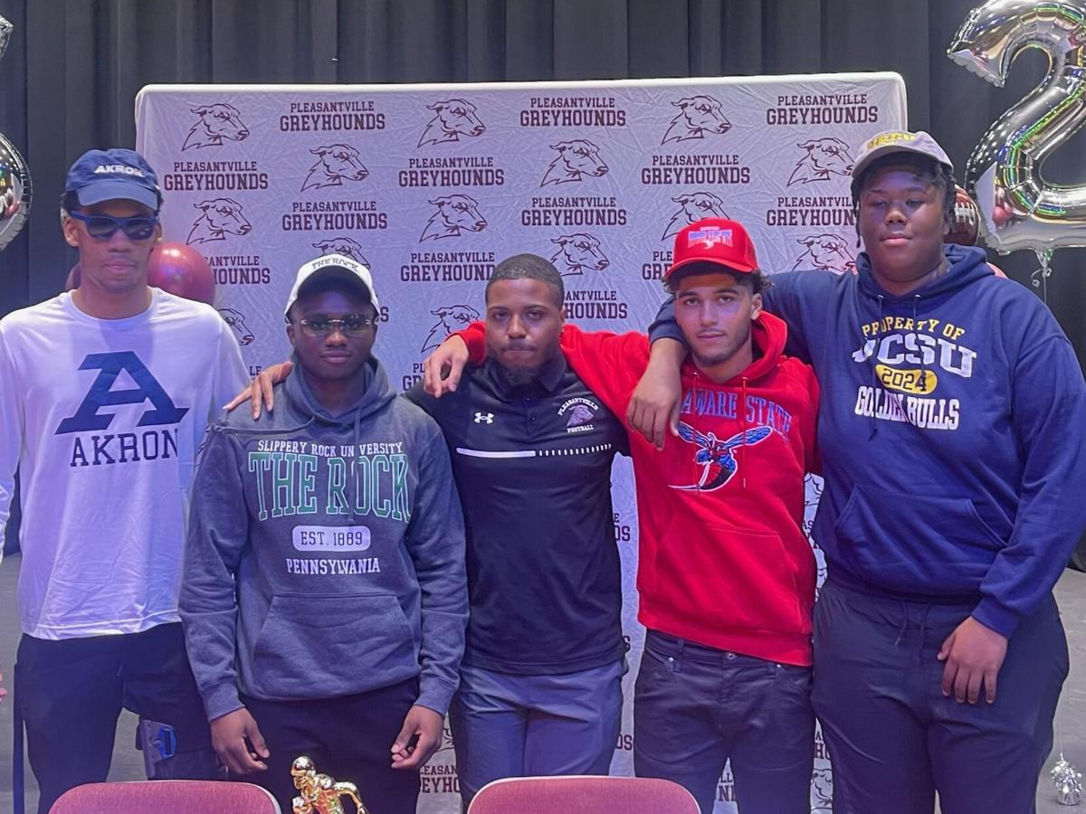 Pleasantville football players sign letters of intent