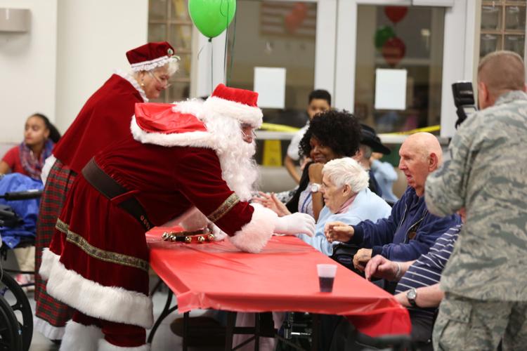 Vineland party for veterans decks halls in red, white, blue