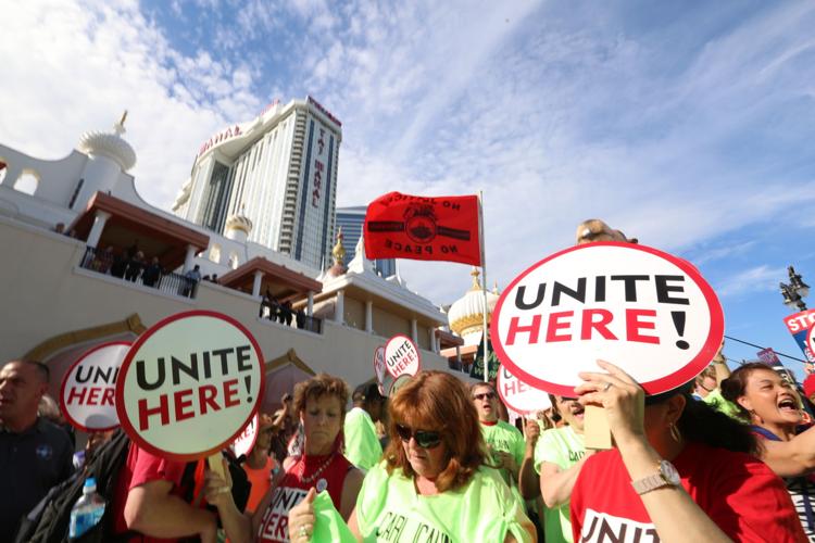 Local 54 members protest, get arrested outside Taj Mahal