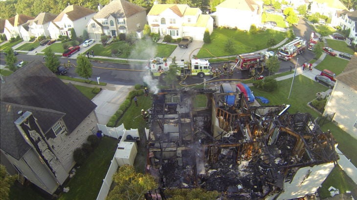 Fire ravages home in Hamilton Township