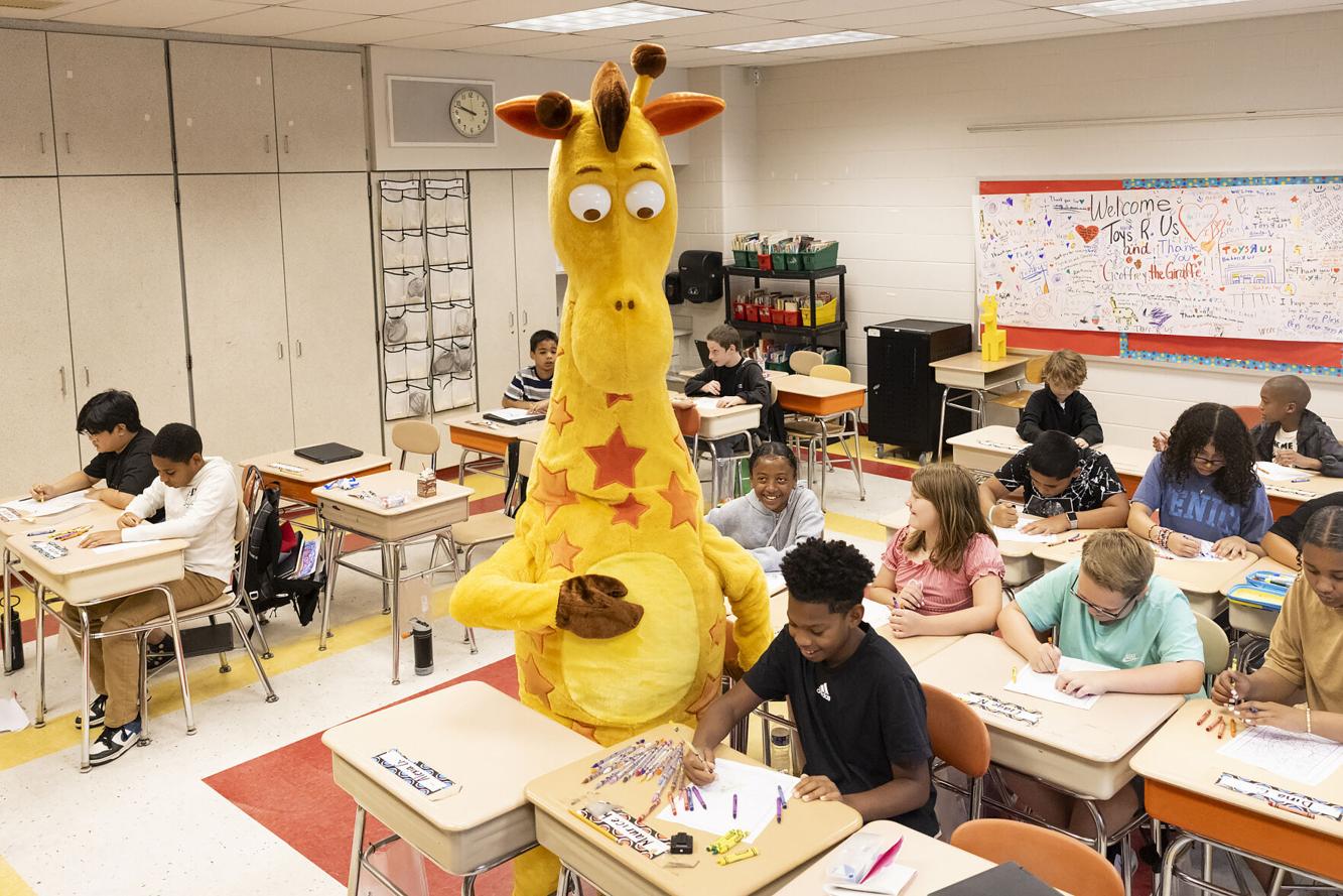 GALLERY: Toys 'R' Us mascot visits Hess school