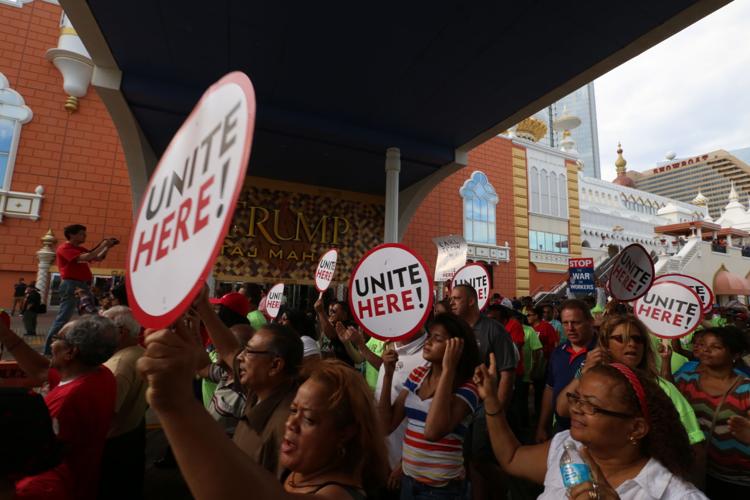 Local 54 members protest, get arrested outside Taj Mahal