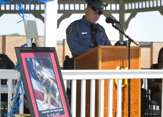 Galloway Police Department says goodbye to K-9 Blaze