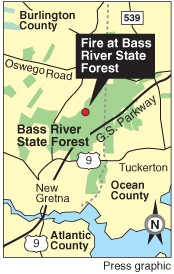 Bass River Township forest fire about 80 percent contained, but hot ...