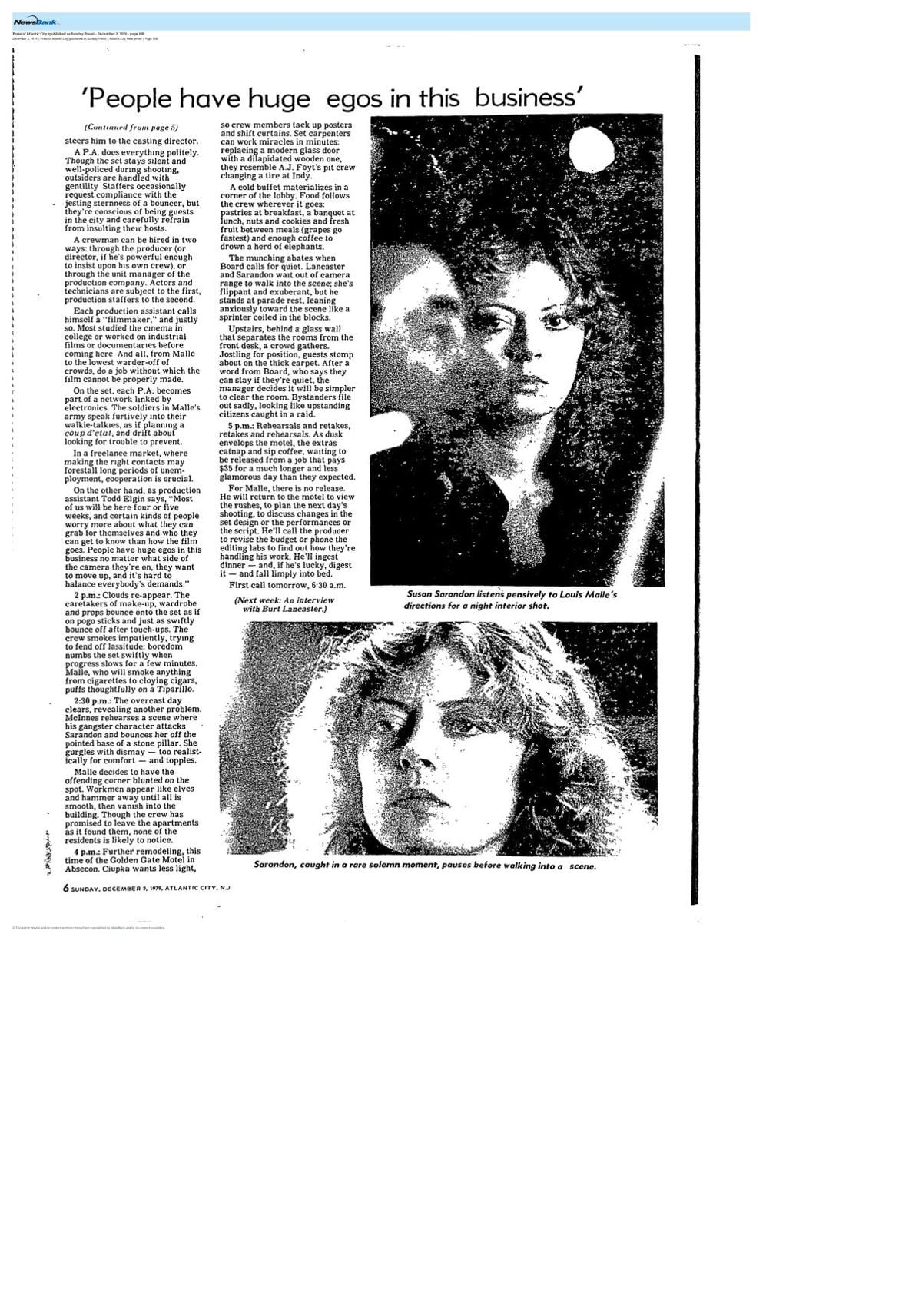 Louis Malle's film 'Atlantic City': History and Origins