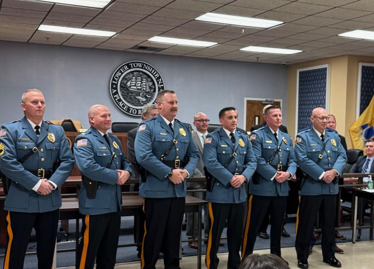 Lower Twp. swears in new police chief, promotes 2 others