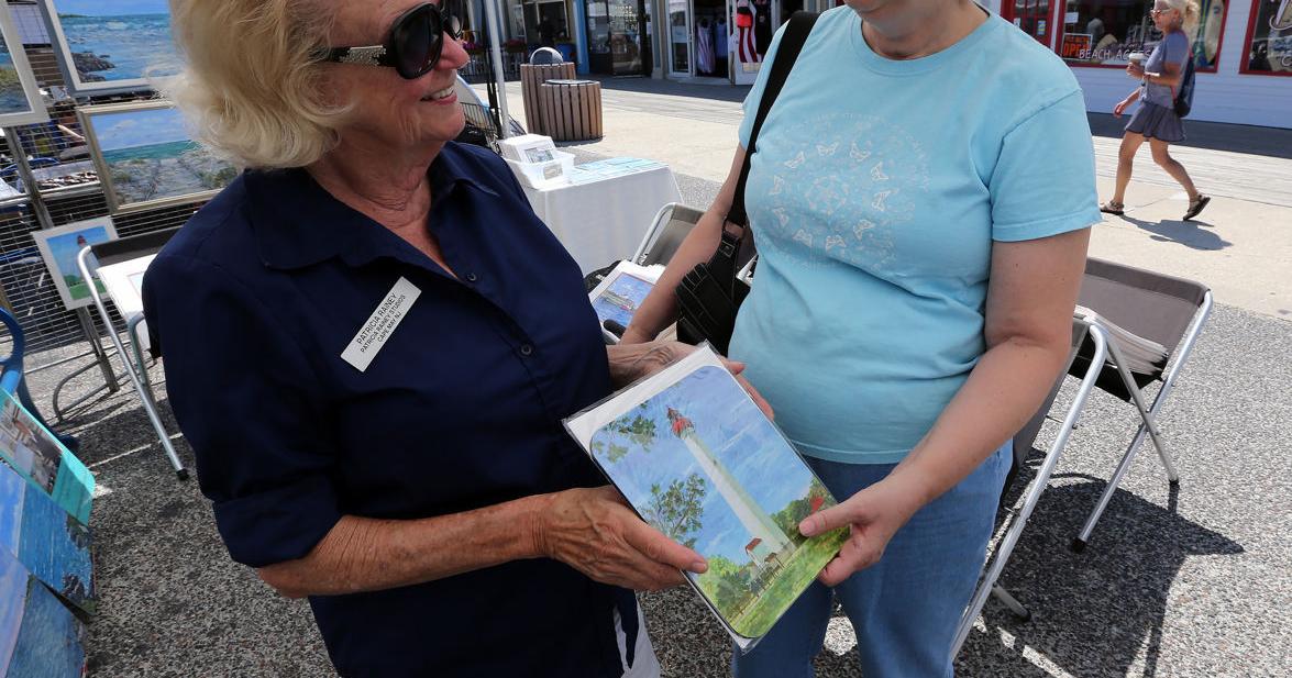 Cape May art show on promenade