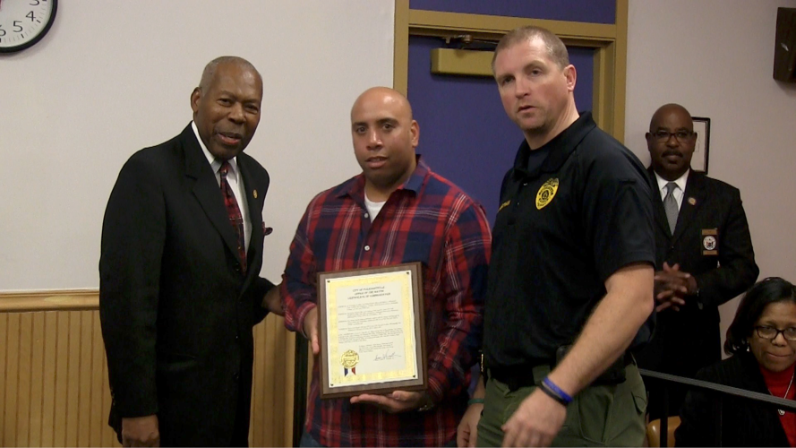 Council recognizes 3 police officers for lifesaving efforts