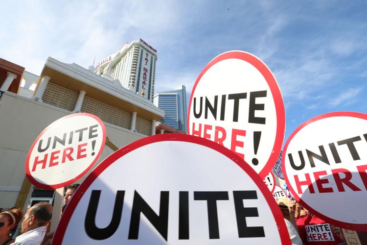 Local 54 members protest, get arrested outside Taj Mahal