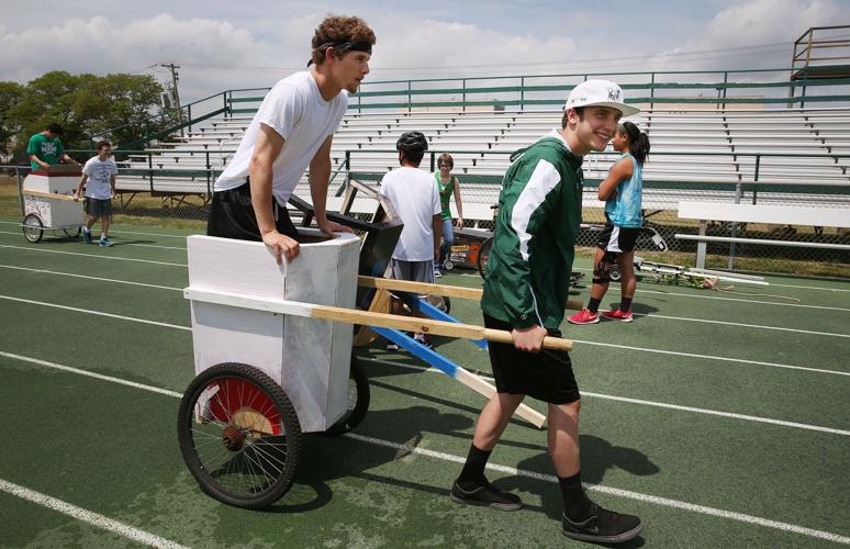 Duct tape + plastic bins = Latin chariot races at Mainland