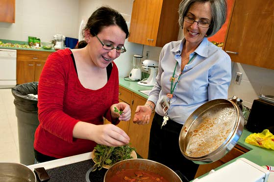 Jordan Road School students learn to think locally in creating a meal