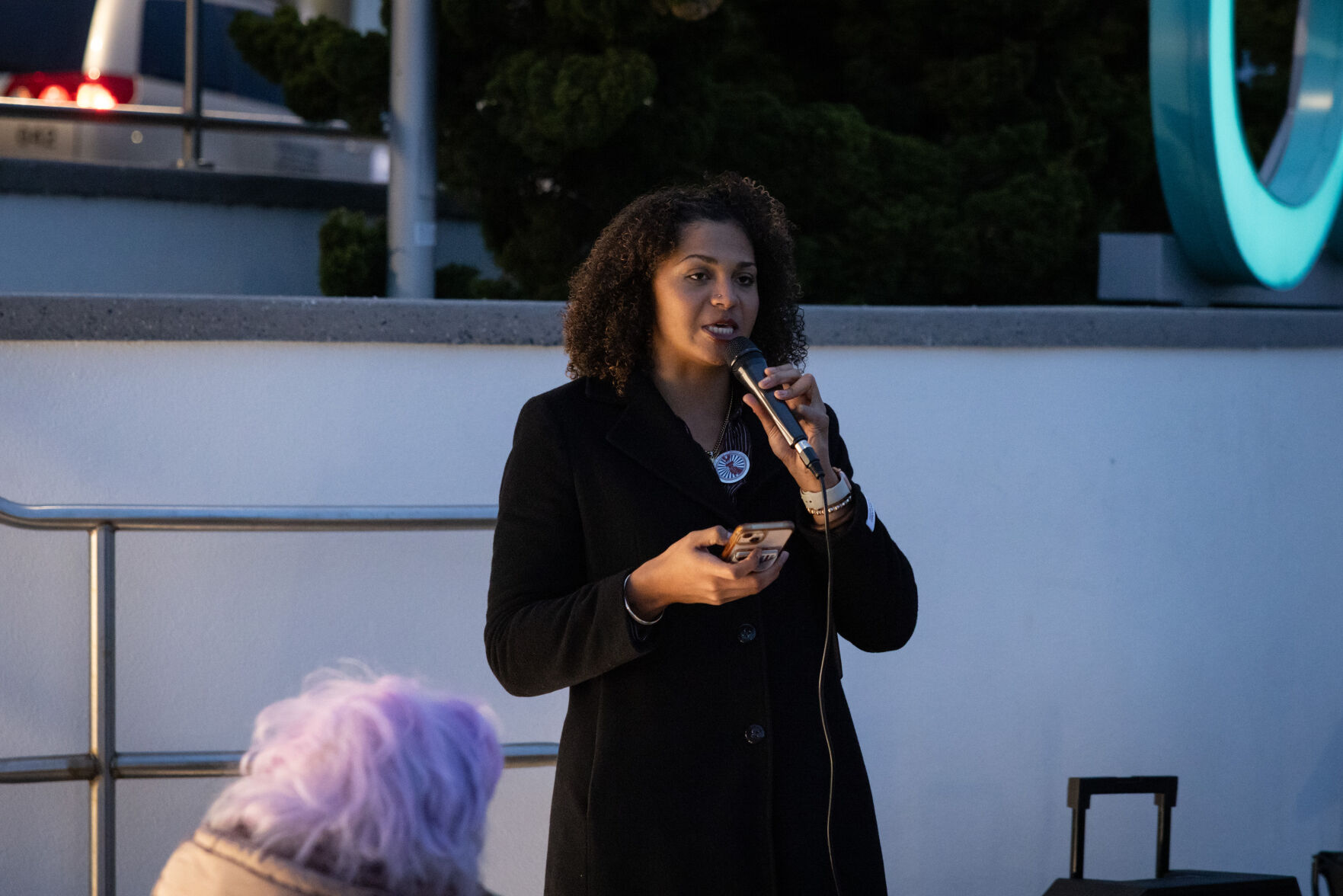 Protesters gather for League of Municipalities conference