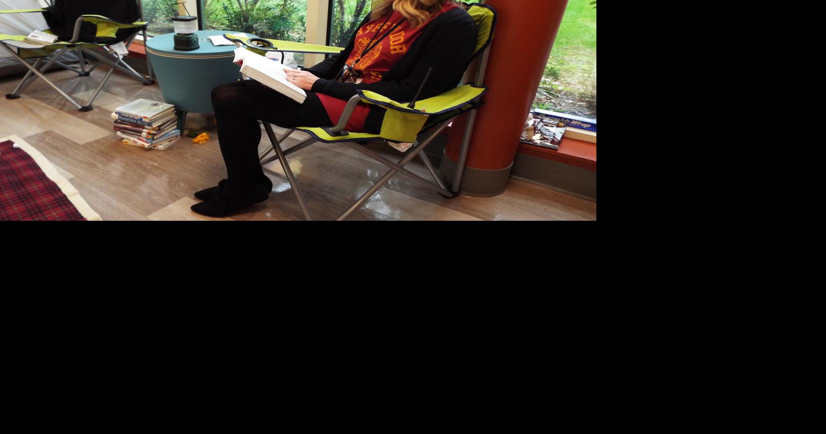 Principal camps out among reading students