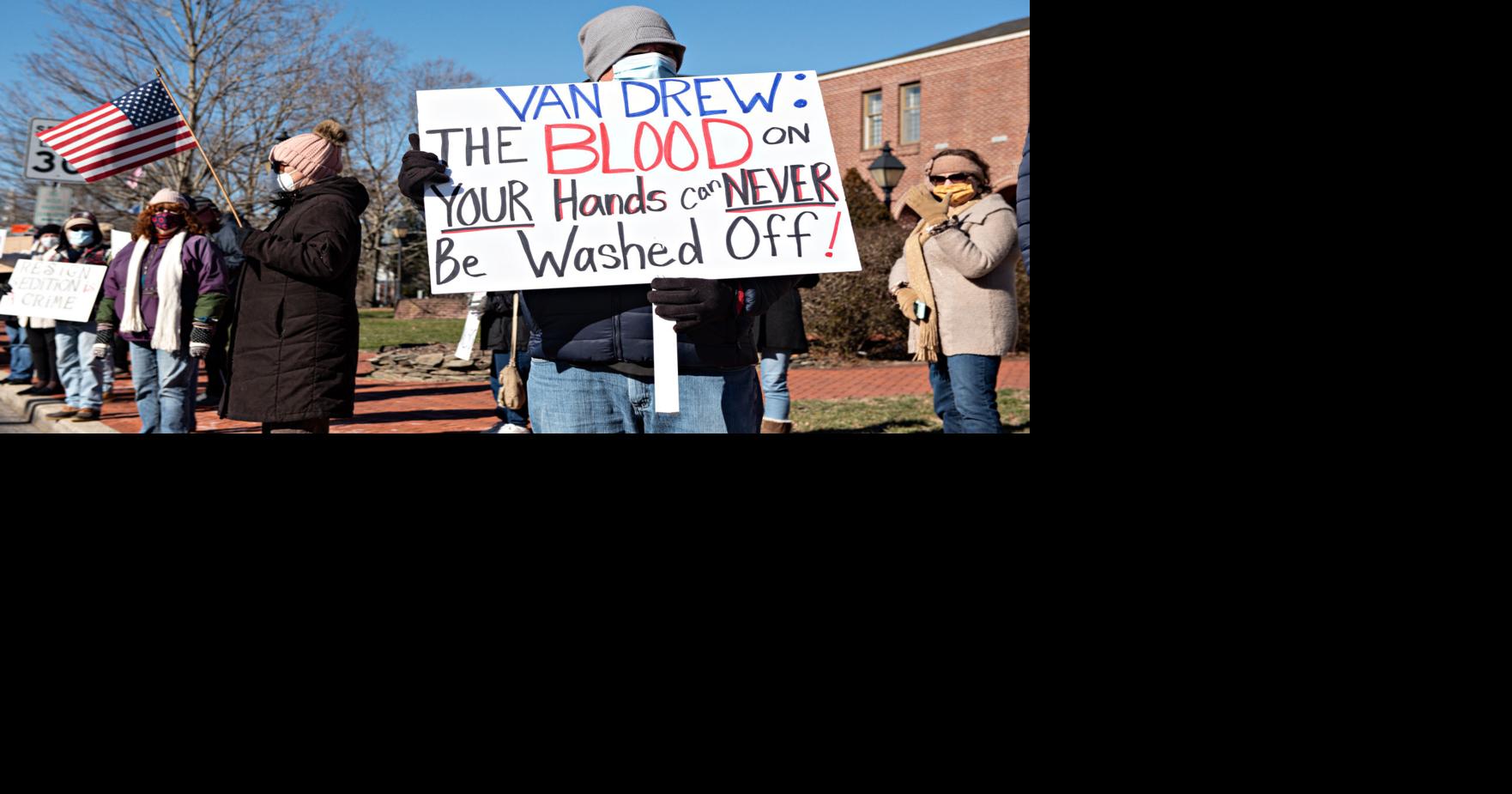 PHOTOS from Jan. 9 protest outside U.S. Rep. Jeff Van Drew's office