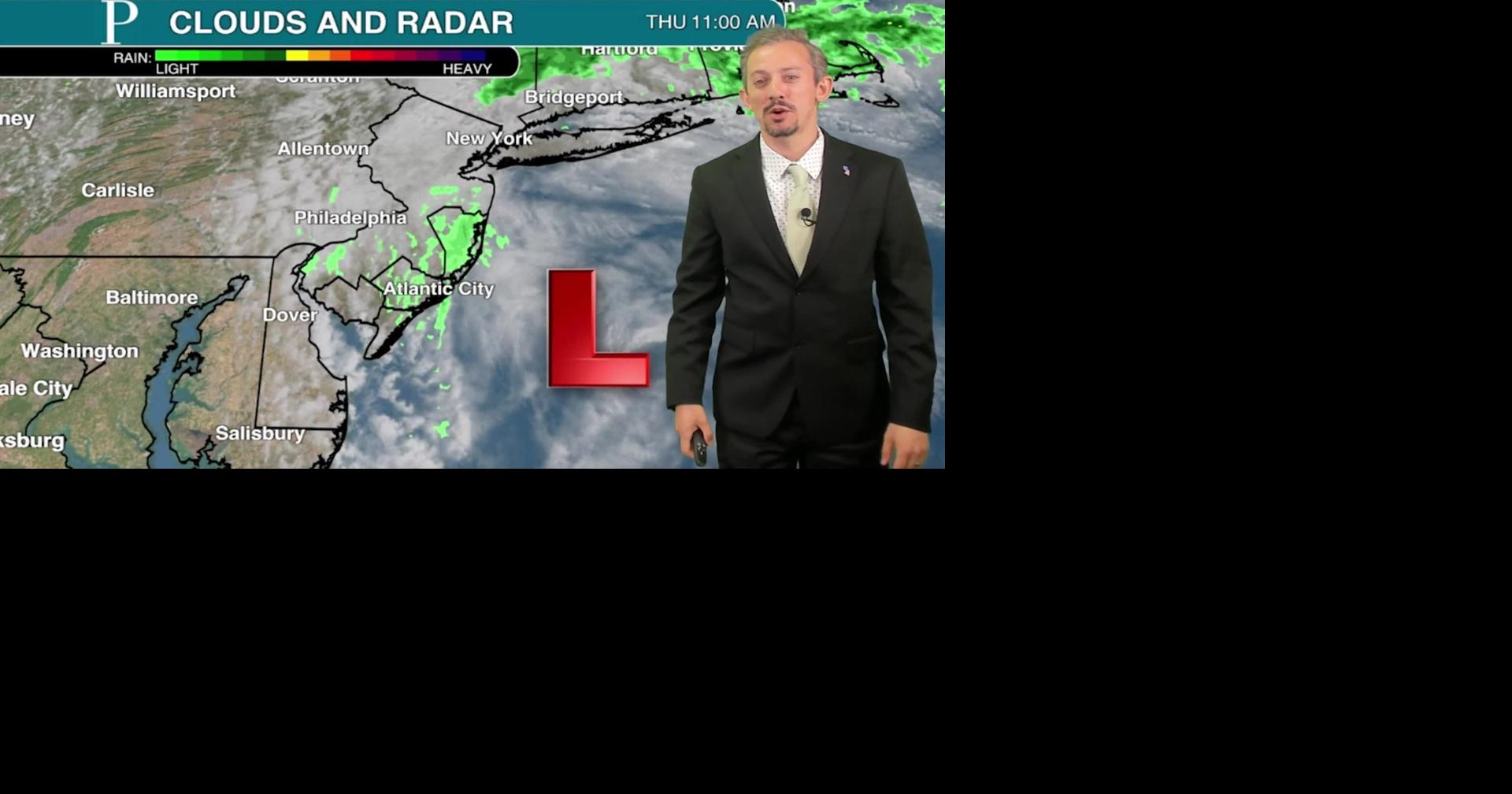 May 15-16 NJ coastal storm satellite and radar imagery