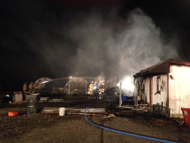 Greenhouse fire causes blasts, closes road near Hammonton