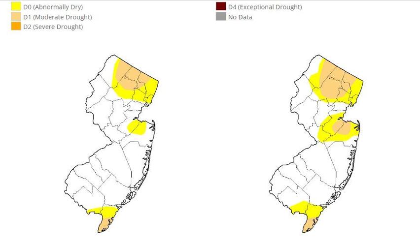 NJ drought continues to shrink, but part of South Jersey is still dry