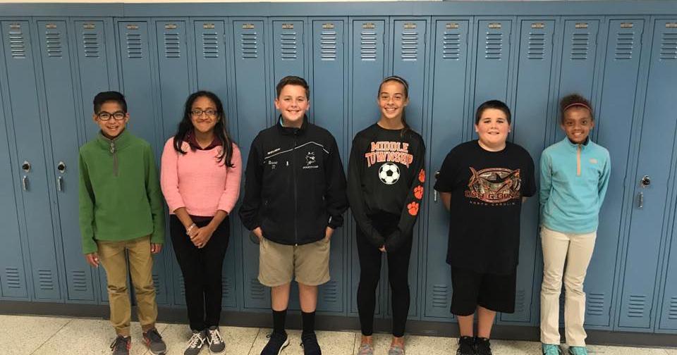 Middle Township Middle School September Students of the Month