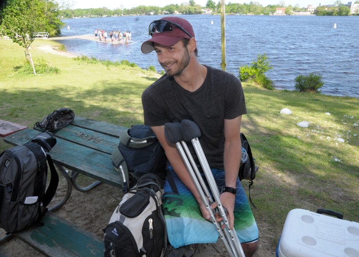 Cedar Creek crew coach returns to team just weeks after losing leg